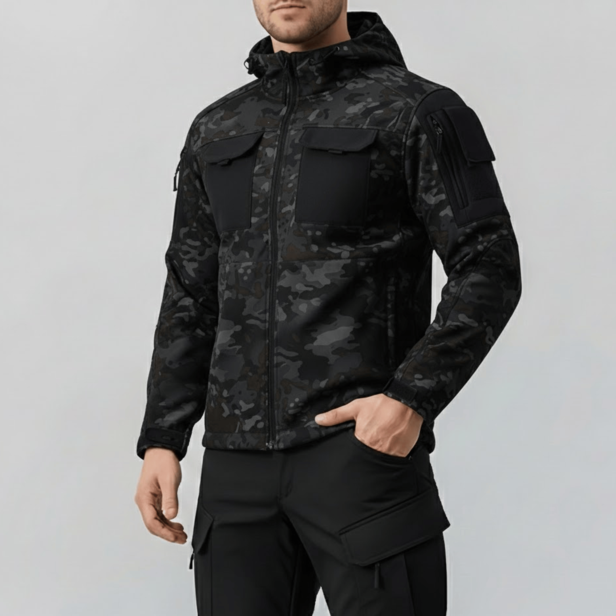 Black Camo Tactical Jacket – The True Tailor Company